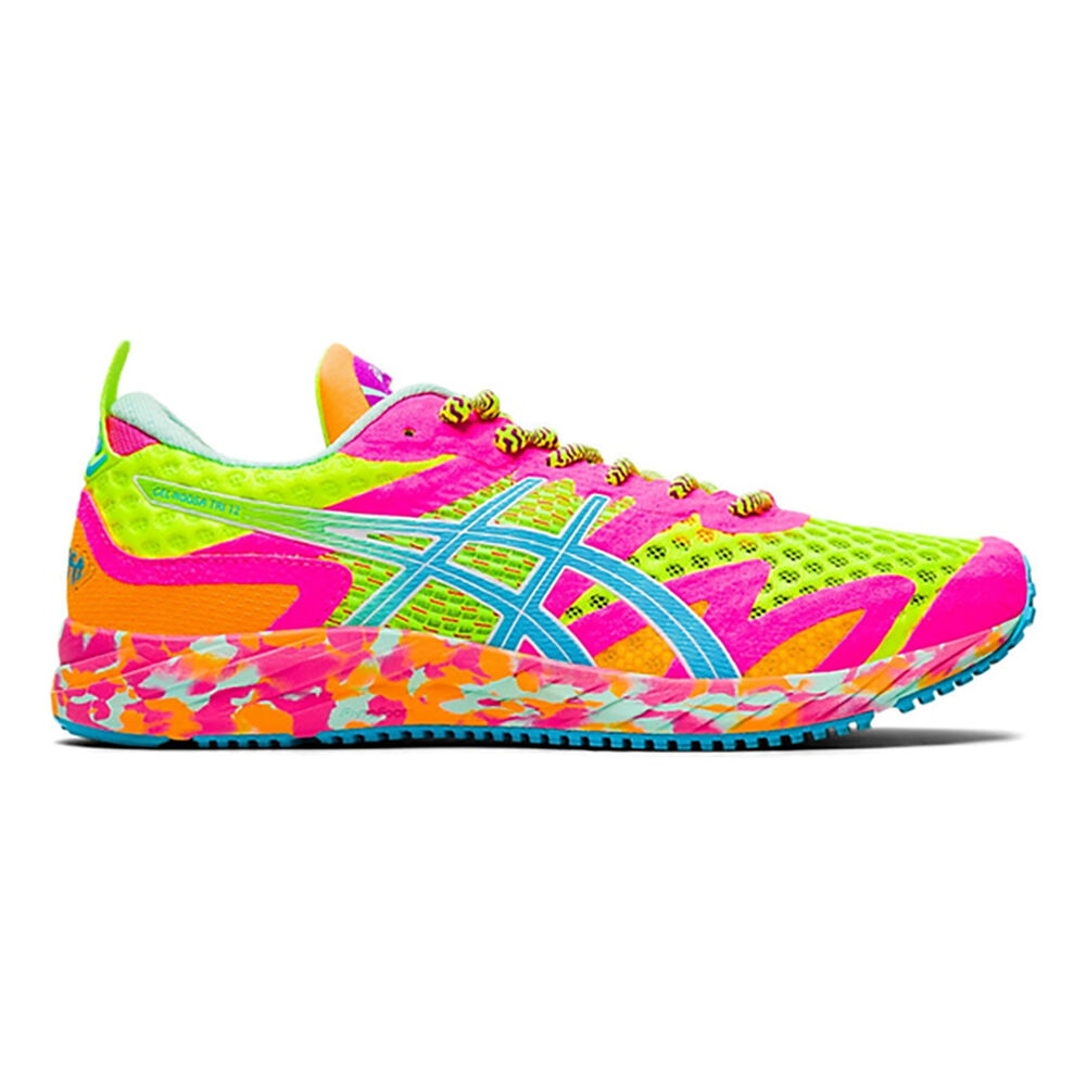 Gel Noosa Tri 12 Chaussure De Competition Femmes Jaunes Fluo Multicouleur