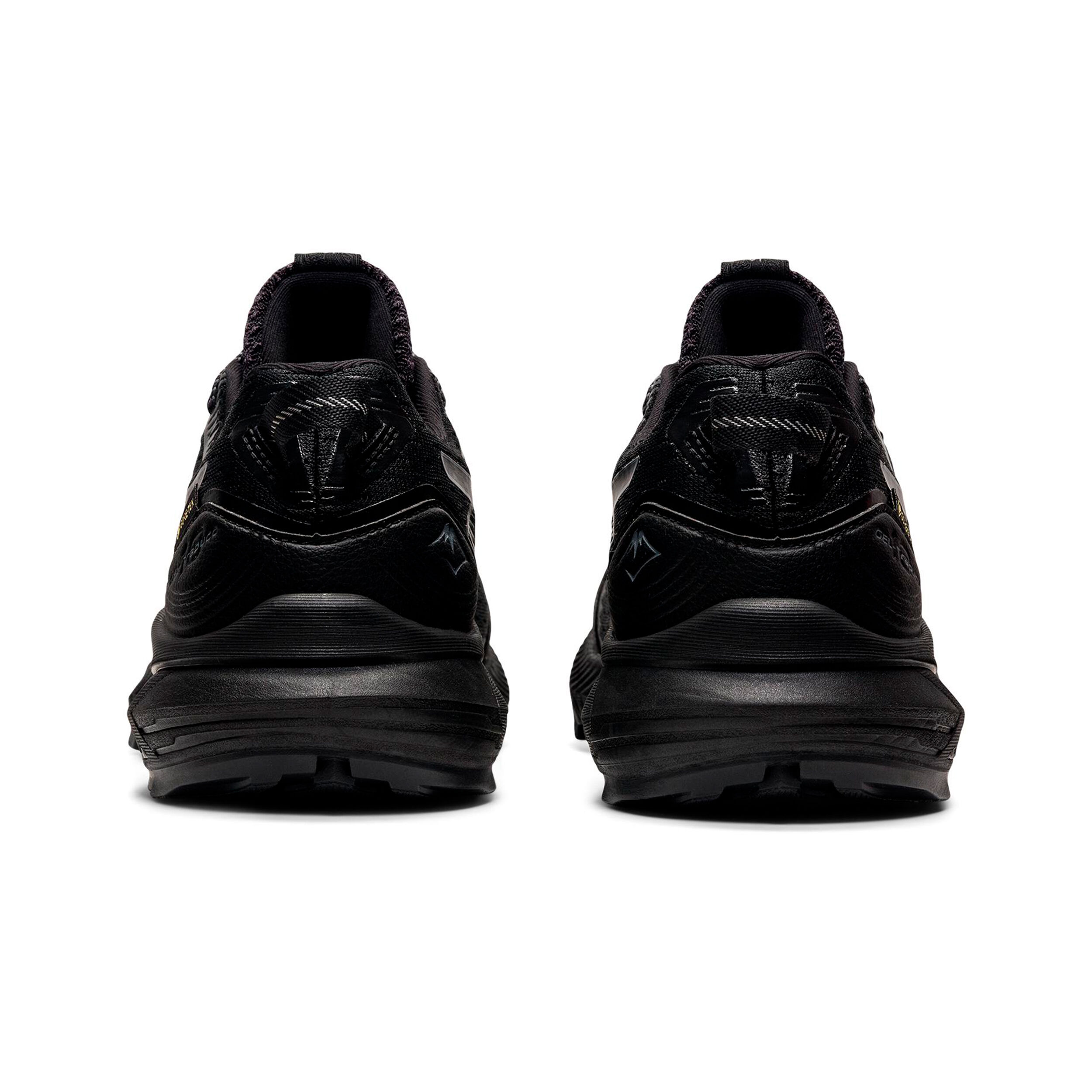 Black leather asics womens store
